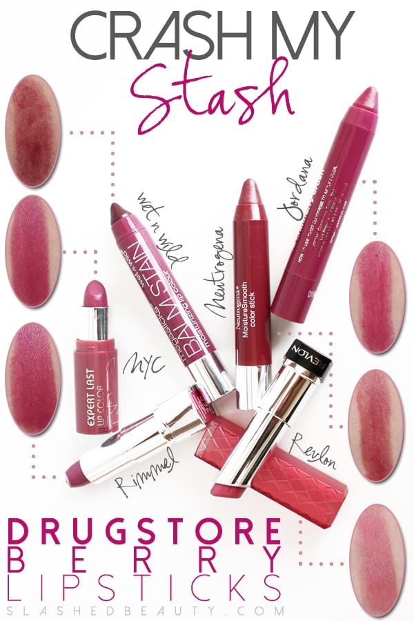 Crash My Stash: Drugstore Berry Lipsticks | Slashed Beauty
