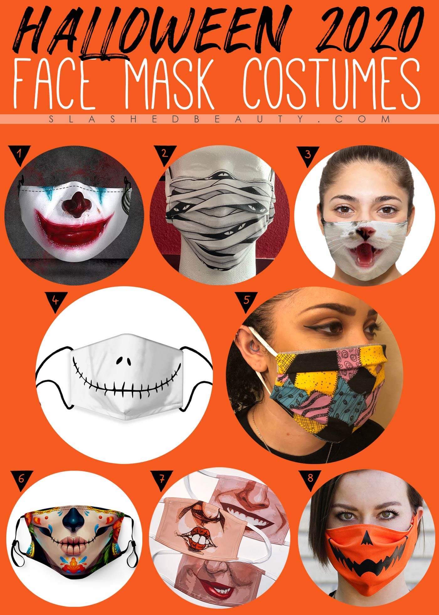 8 Halloween Face Mask Costumes from Etsy | Slashed Beauty