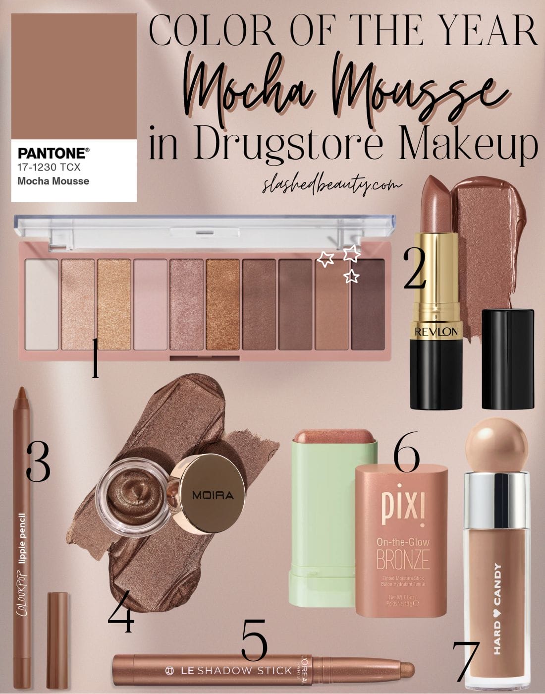 Mocha Mousse Makeup at the Drugstore | Slashed Beauty